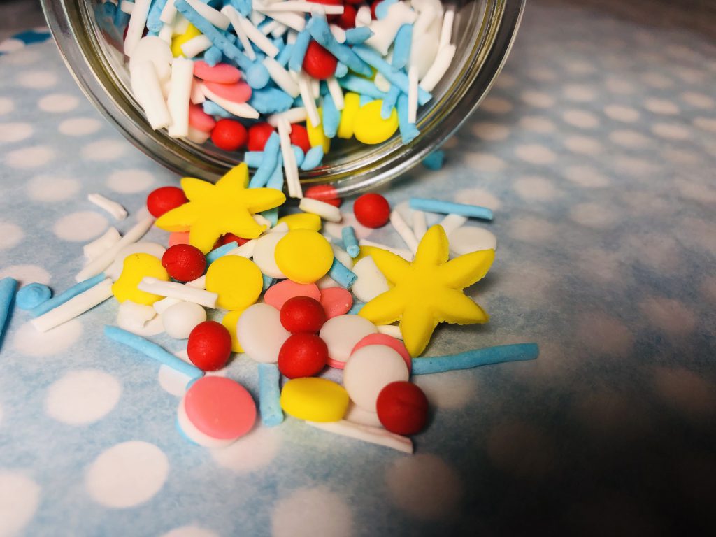 DIY Sprinkles - Captain Marvel theme - Sweet Cookie Journey